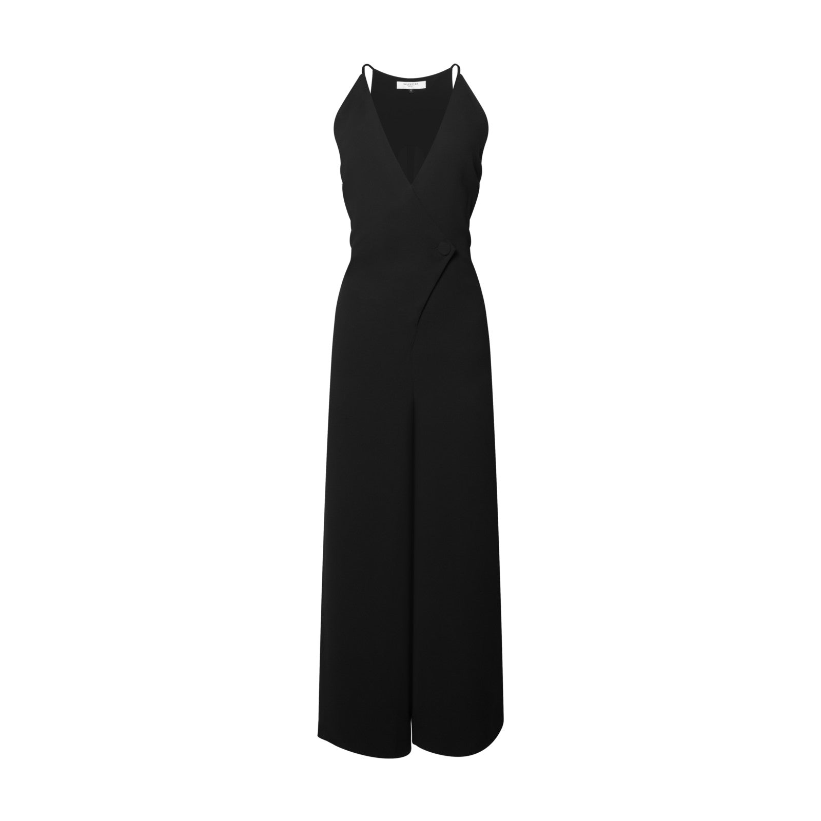 Tailored Black Wrap-Front Jumpsuit – Plan de Ville